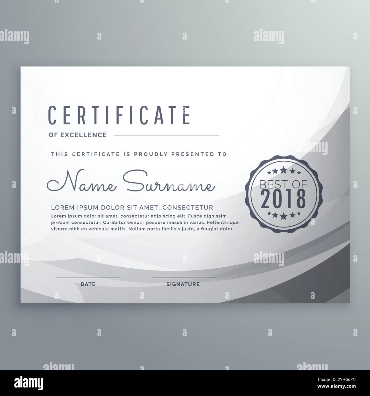 clean gray diploma certificate design template Stock Vector Image & Art ...
