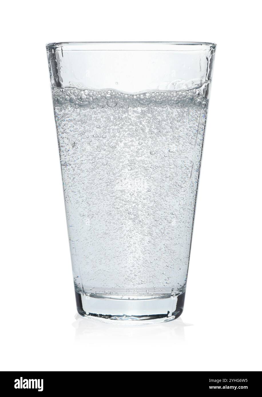 Glass of soda water isolated on white Stock Photo - Alamy