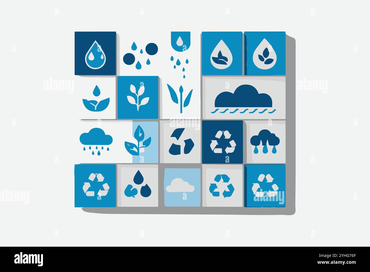 Concept of water saving tips icon infographic vector illustrations ...