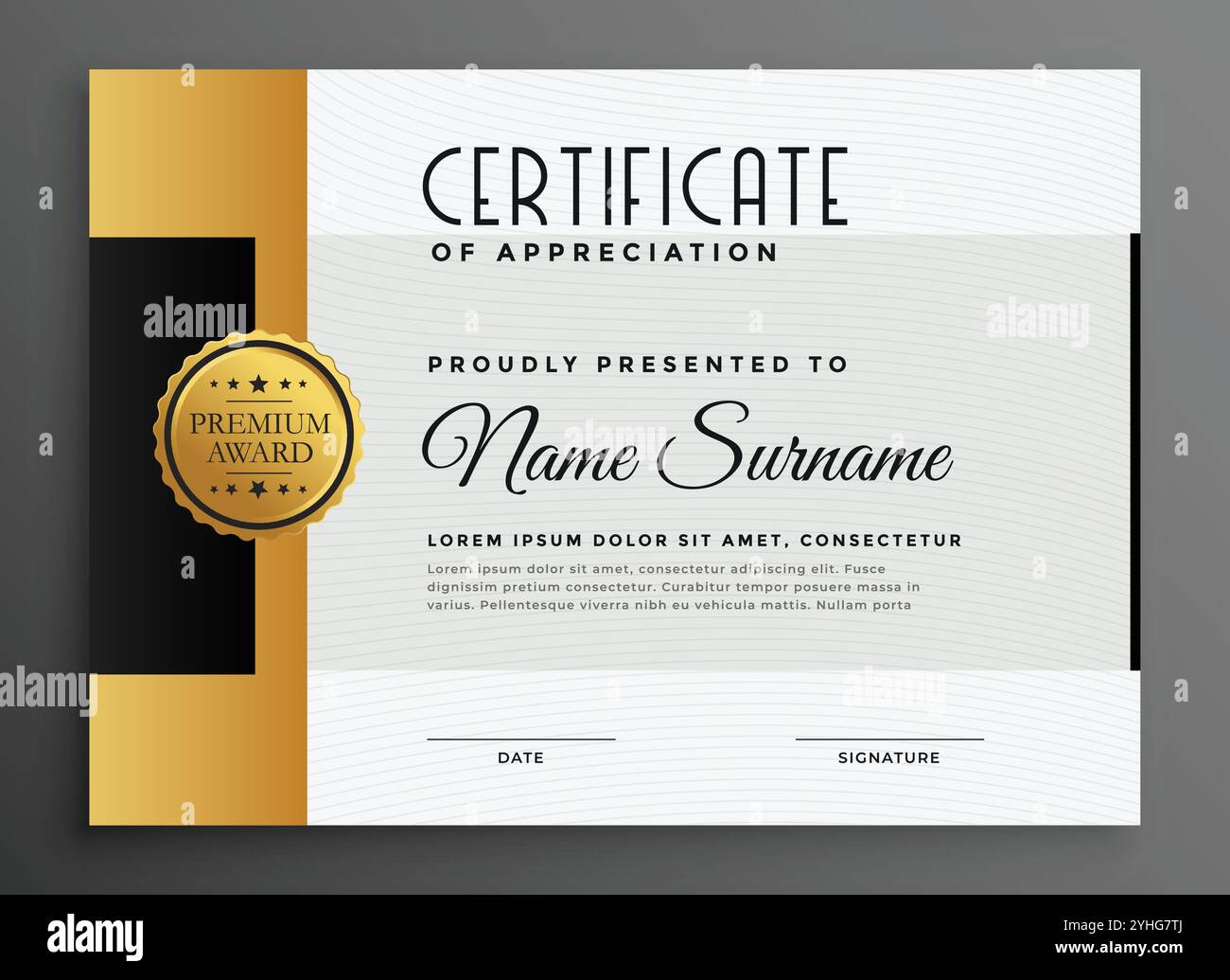 premium luxury certificate design template Stock Vector Image & Art - Alamy
