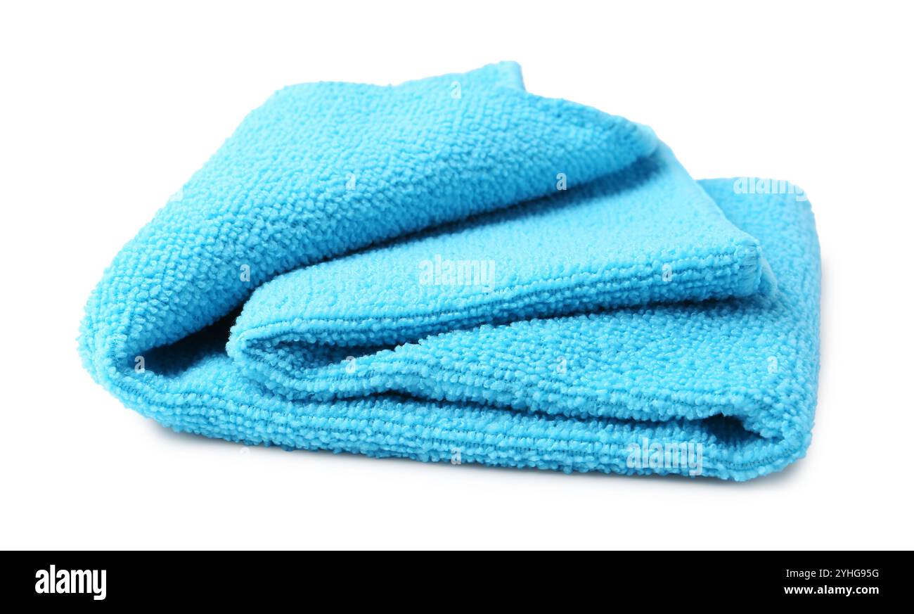 Light blue towel material texture Cut Out Stock Images & Pictures - Alamy