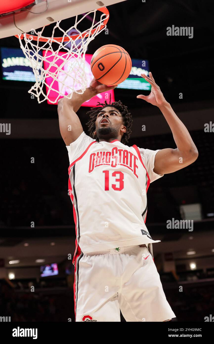 Columbus, Ohio, USA. 11th Nov, 2024. Ohio State Buckeyes forward Sean ...