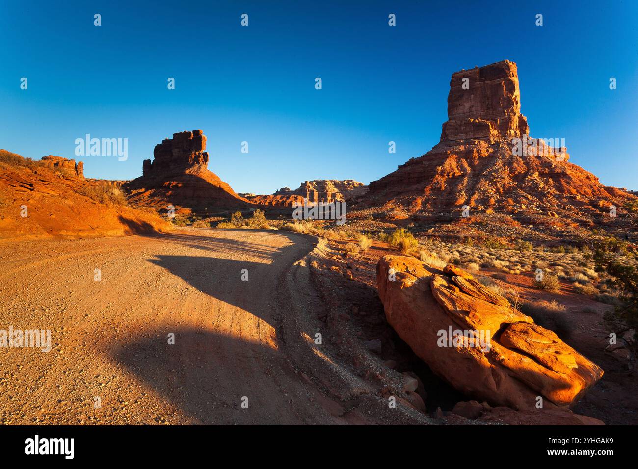 Valley of the Gods Road winds through sandstone buttes. Bears Ears ...