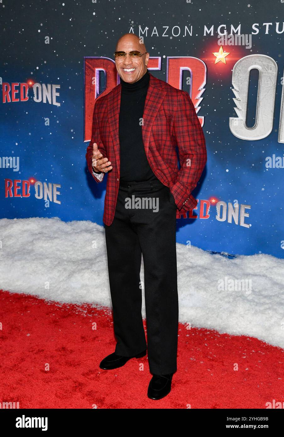 Dwayne Johnson attends the Amazon MGM Studios premiere of "Red One" at ...