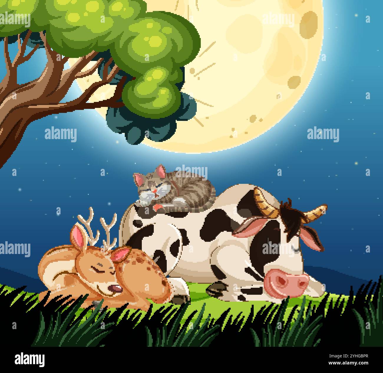 Serenity animals Stock Vector Images - Alamy