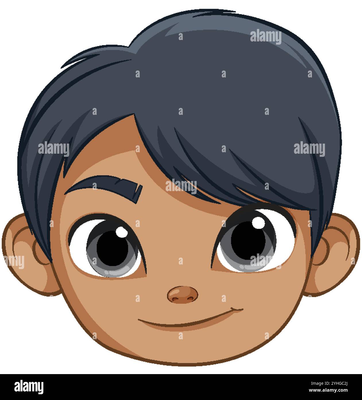 Friendly police officer with a cheerful expression Stock Vector Image ...