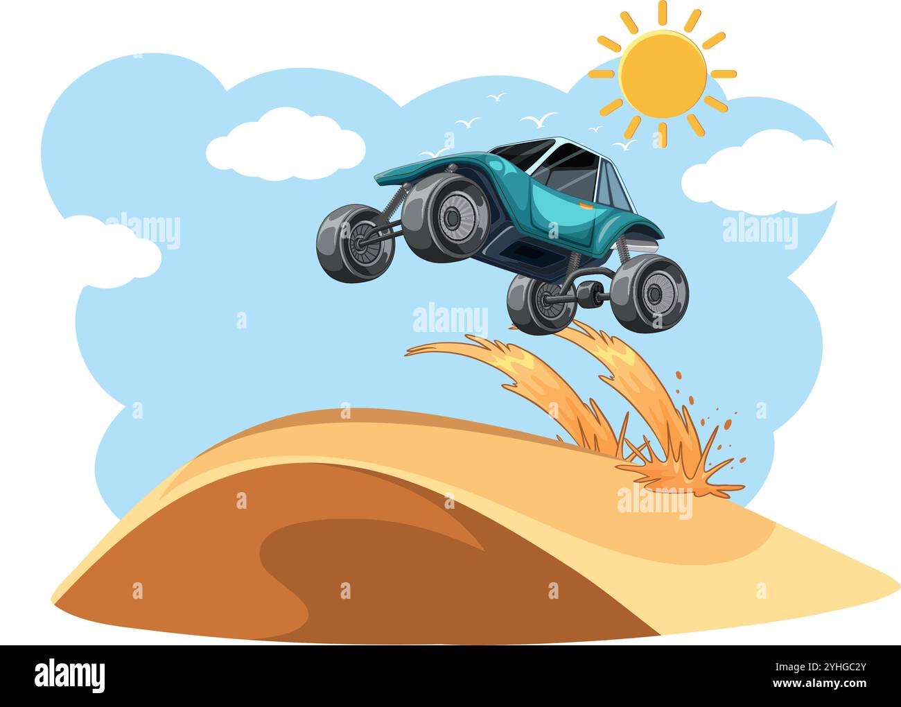 Car under jump hi-res stock photography and images - Alamy