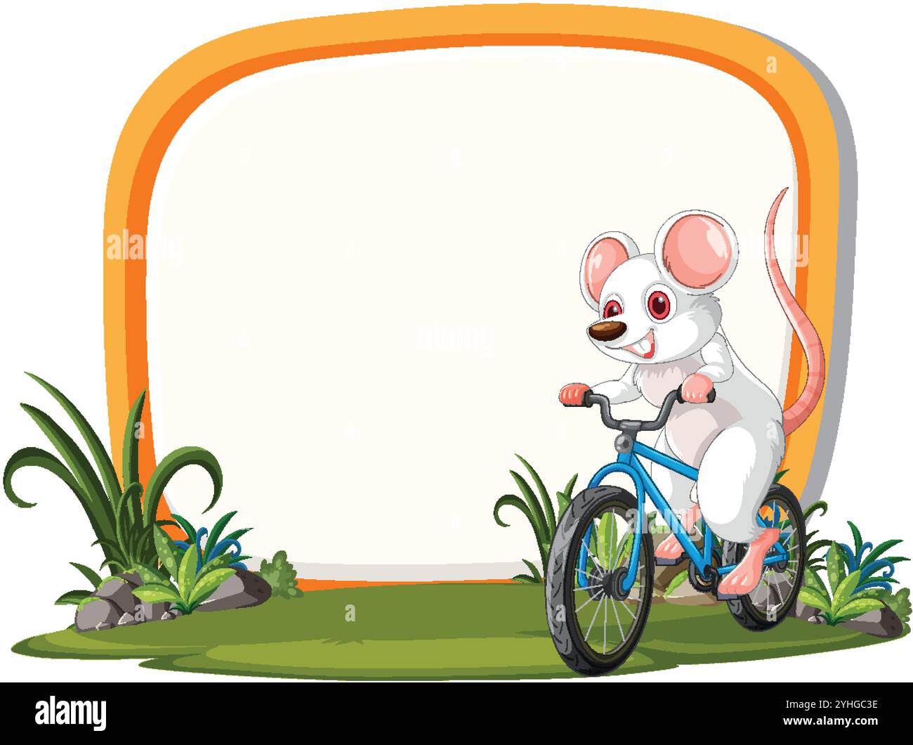 Cycling through grass Stock Vector Images - Alamy