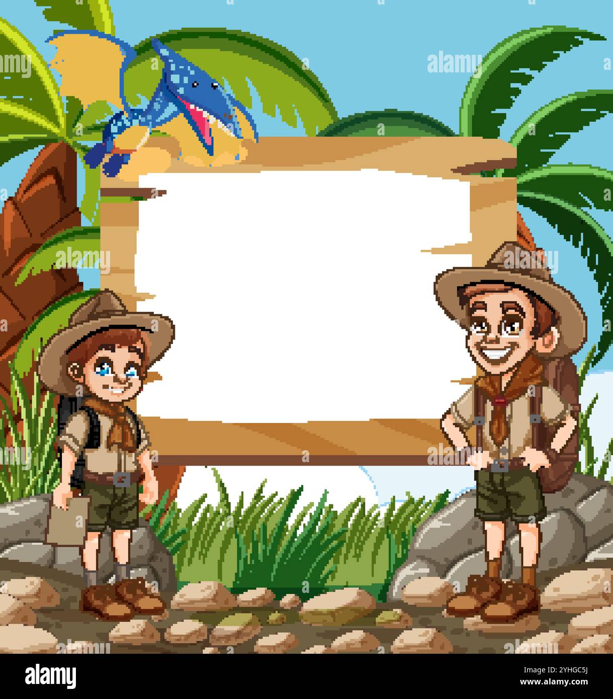 Jungle explorers Stock Vector Images - Alamy