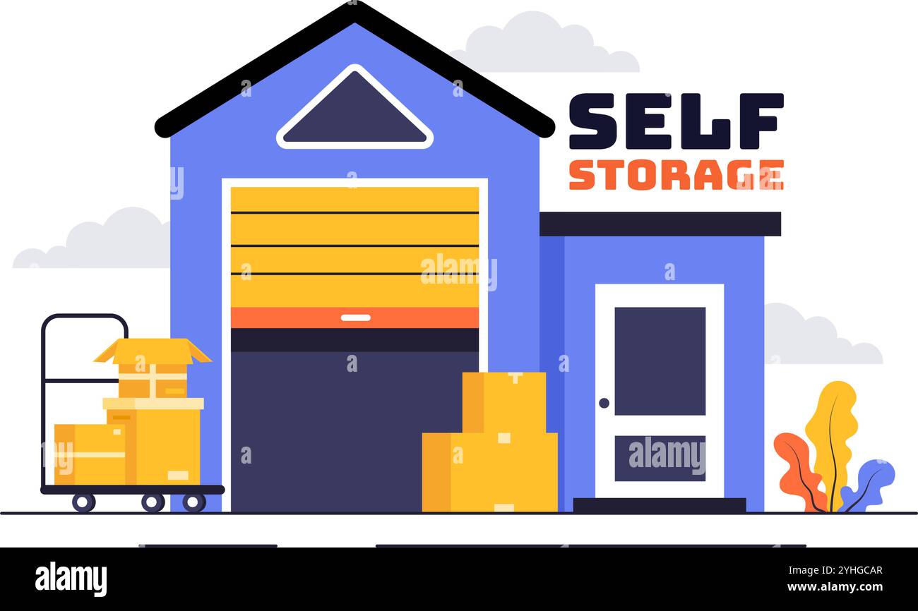 Facade of a warehouse Stock Vector Images - Alamy