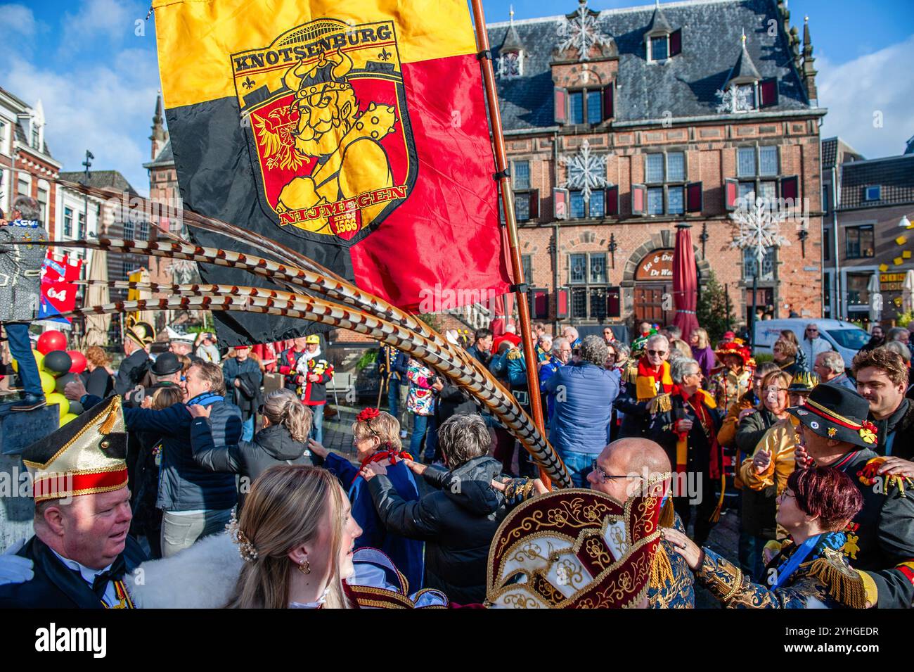 Nijmegen, Netherlands. 11th Nov, 2024. A view of the emblem of Nijmegen ...