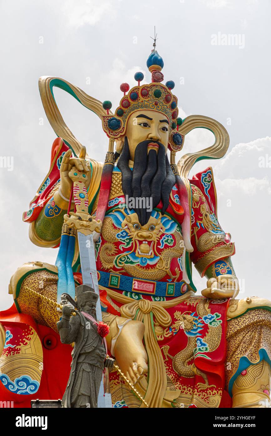 The Giant Guardian and statues of other Taoist gods and protectors at ...