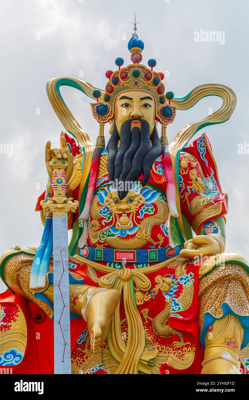 The Giant Guardian and statues of other Taoist gods and protectors at ...