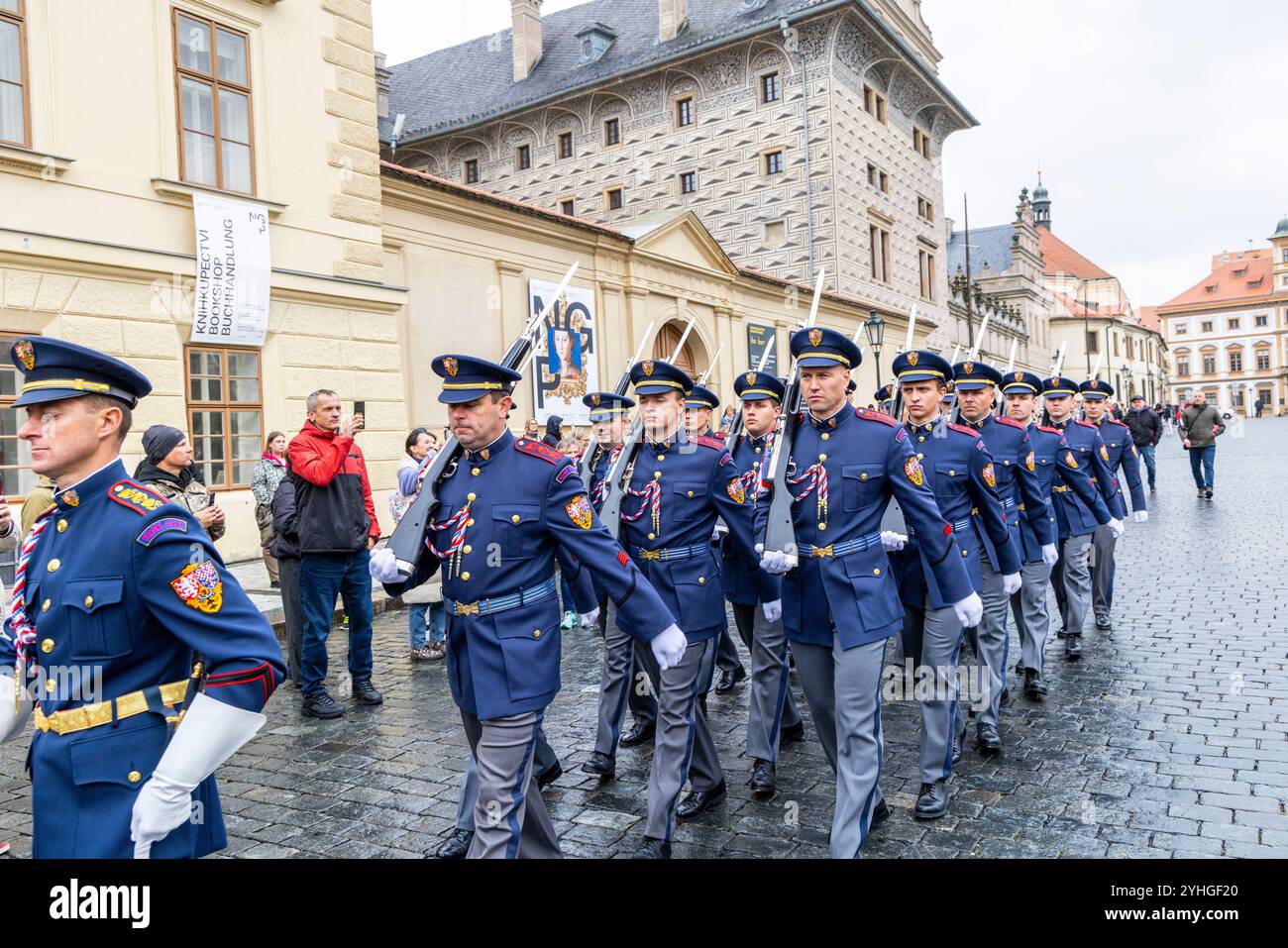The presidents military guard changes at 1200 hours each day at the ...