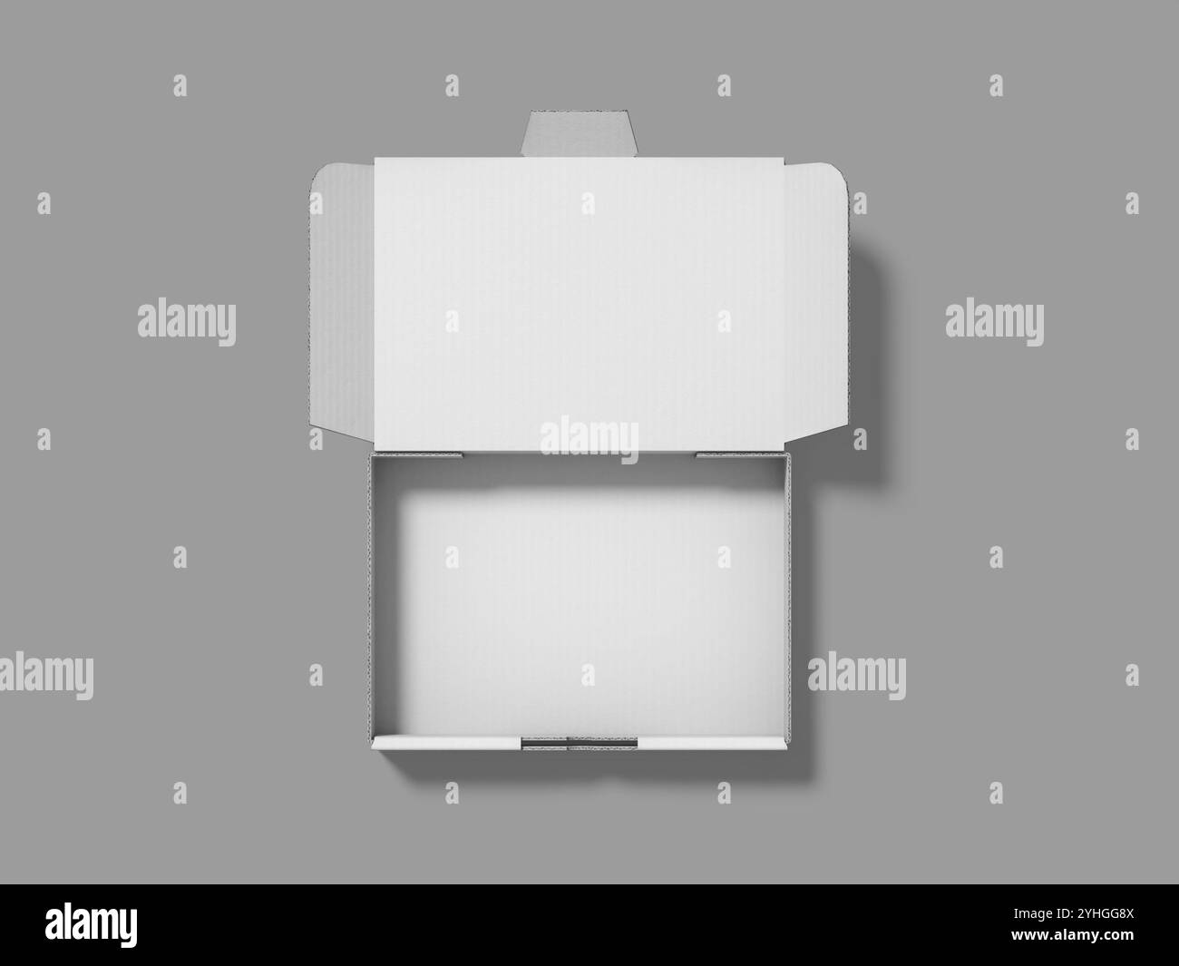 White Blank Inside View Box Packaging Isolated Mockup Stock Photo - Alamy