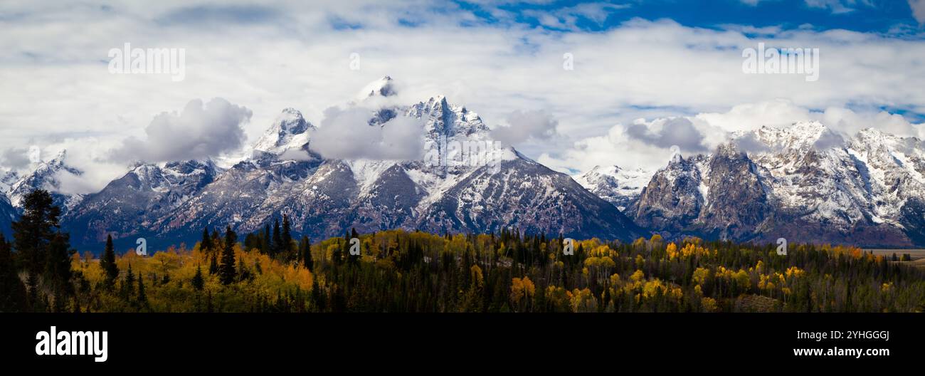 The season's first snowfall rests on the higher elevations of the Teton ...