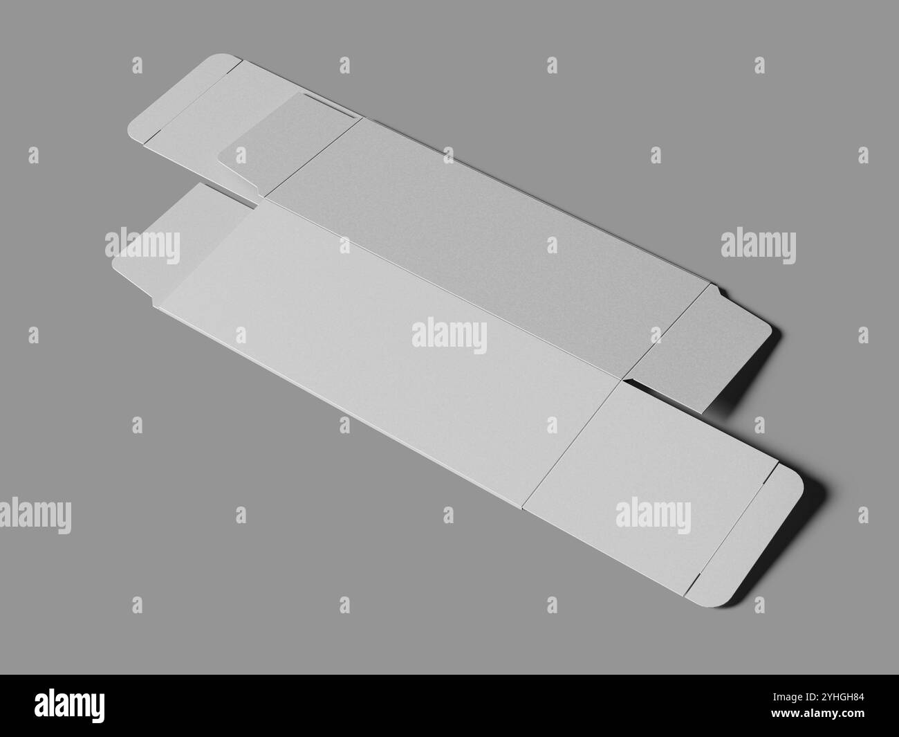 Isometric High Level Angle Box Pattern Mockup for Packaging Stock Photo ...