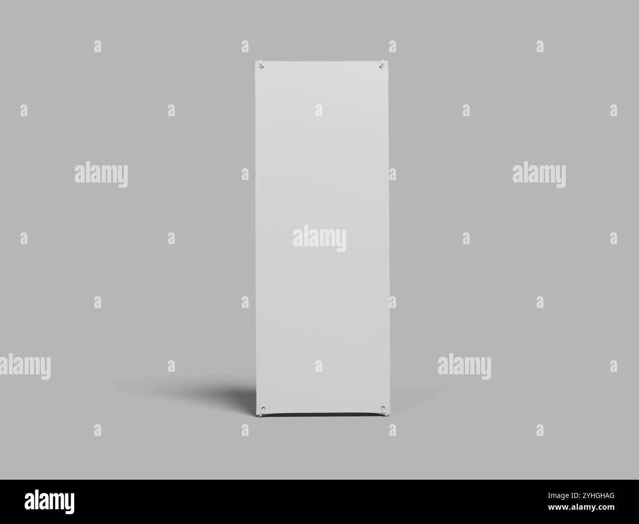 Front View White Blank X Banner Mockup Stock Photo - Alamy