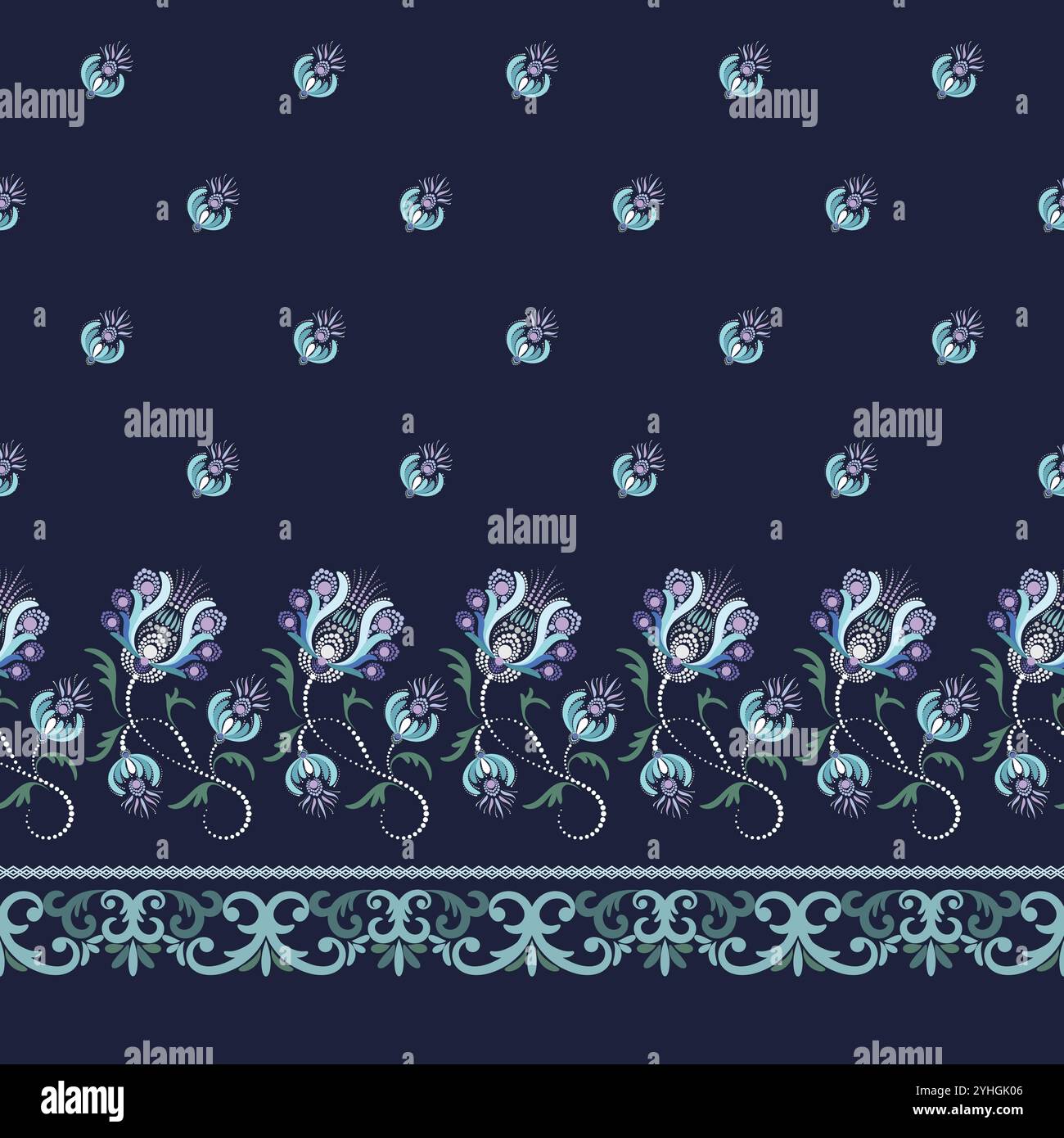 Border hand painting Stock Vector Images - Alamy