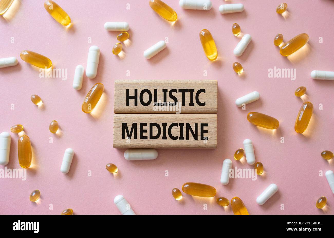 Holistic Medicine symbol. Concept word. Holistic Medicine on wooden ...