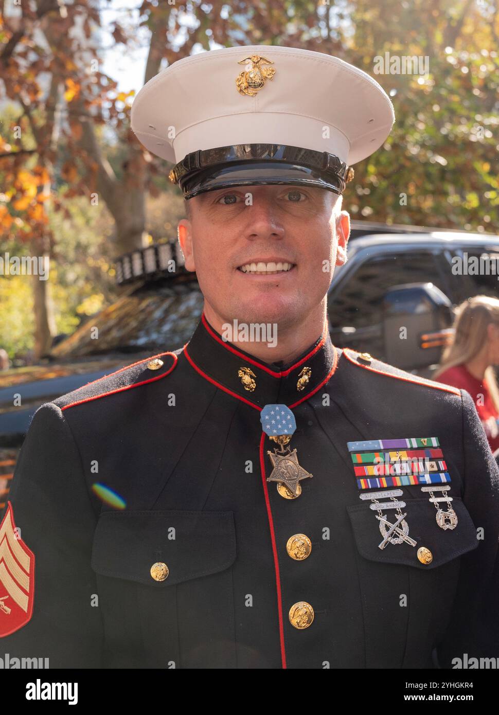 New York, NY, USA,11 November 2024: Grand Marshal Dakota Meyer, a ...