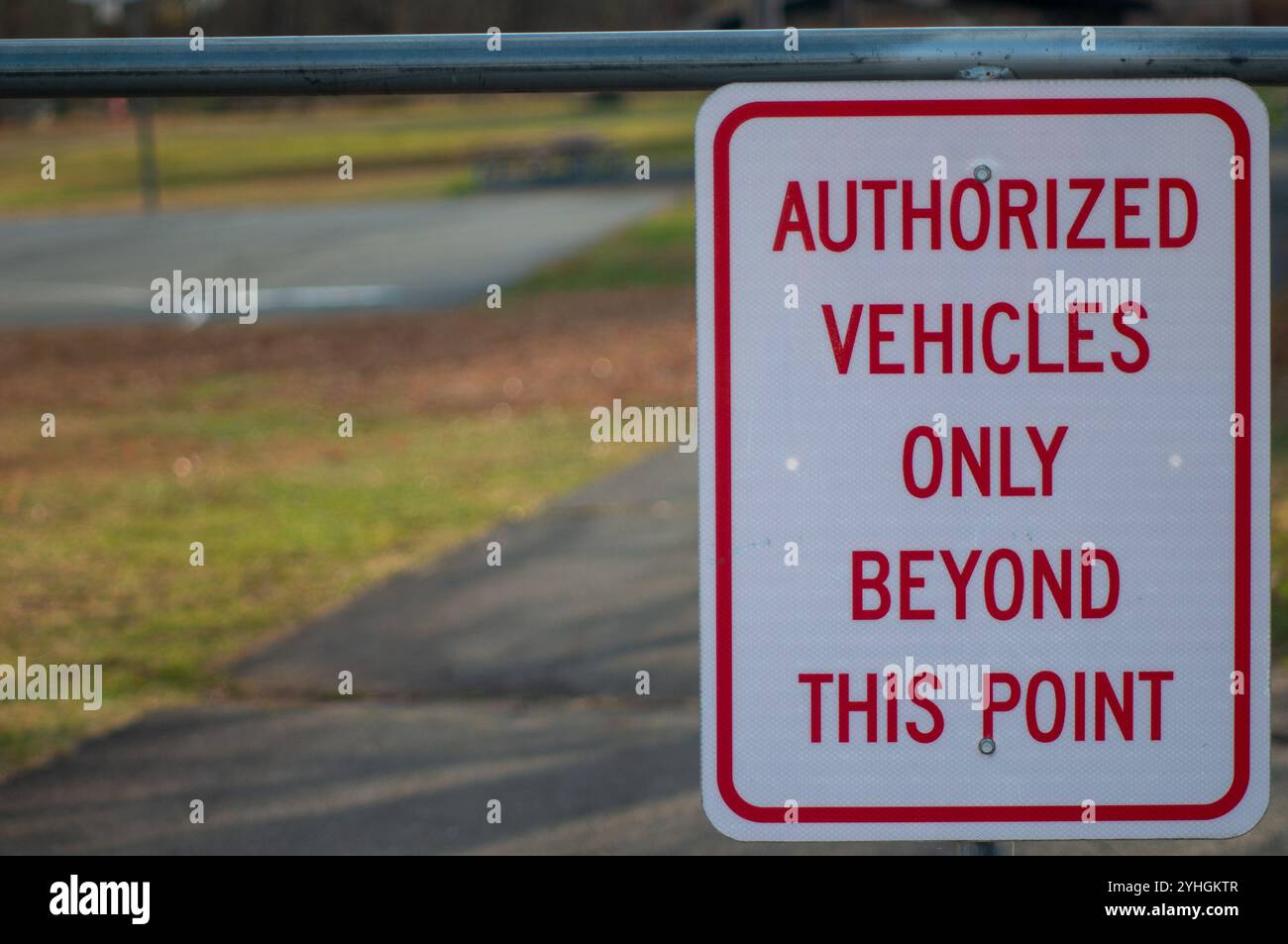 Authorized vehicle sign Stock Photo - Alamy