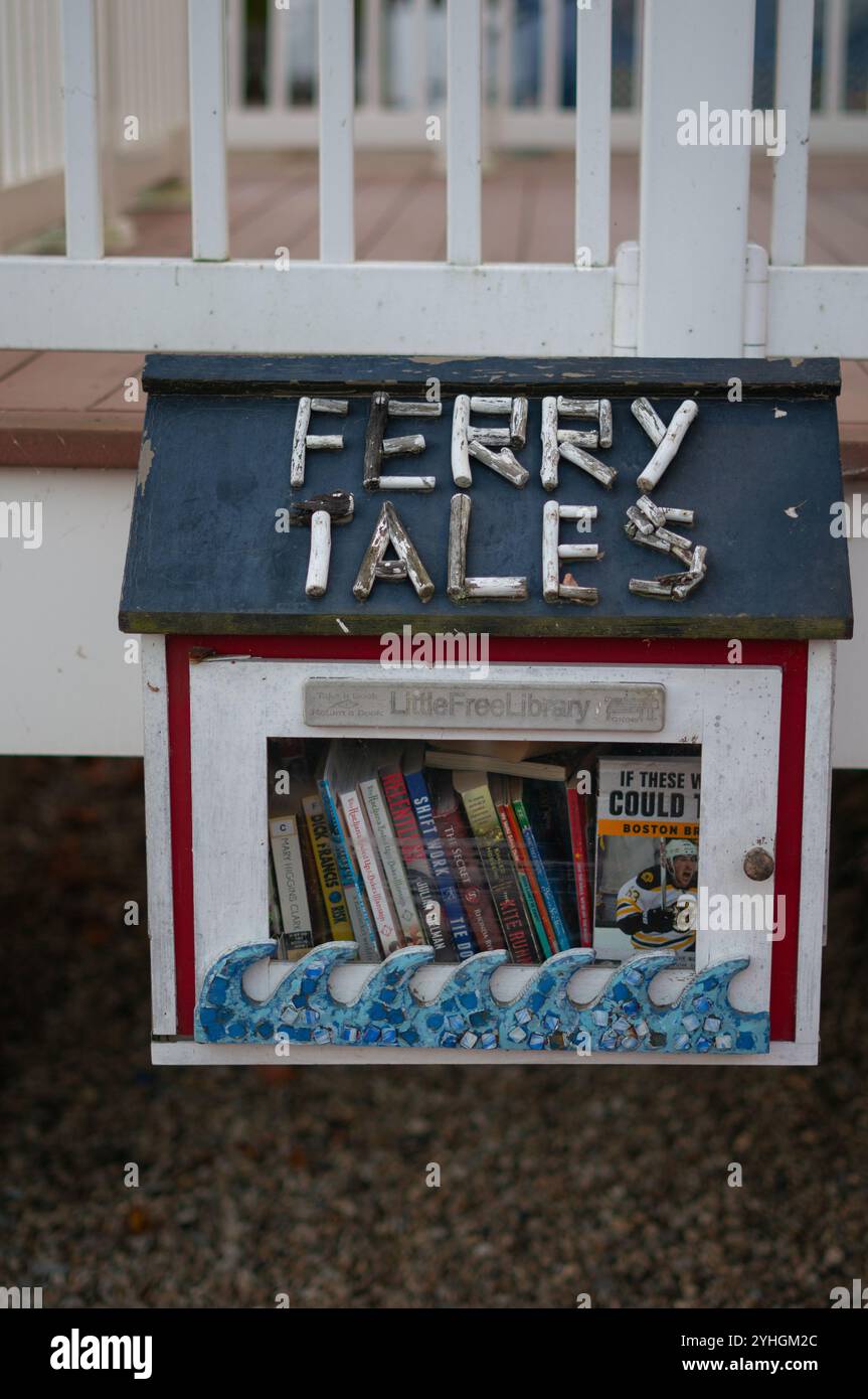 Local little library at ferry Stock Photo - Alamy