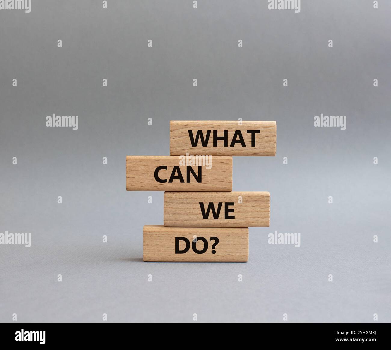 What can we do symbol. Wooden blocks with words What can we do ...