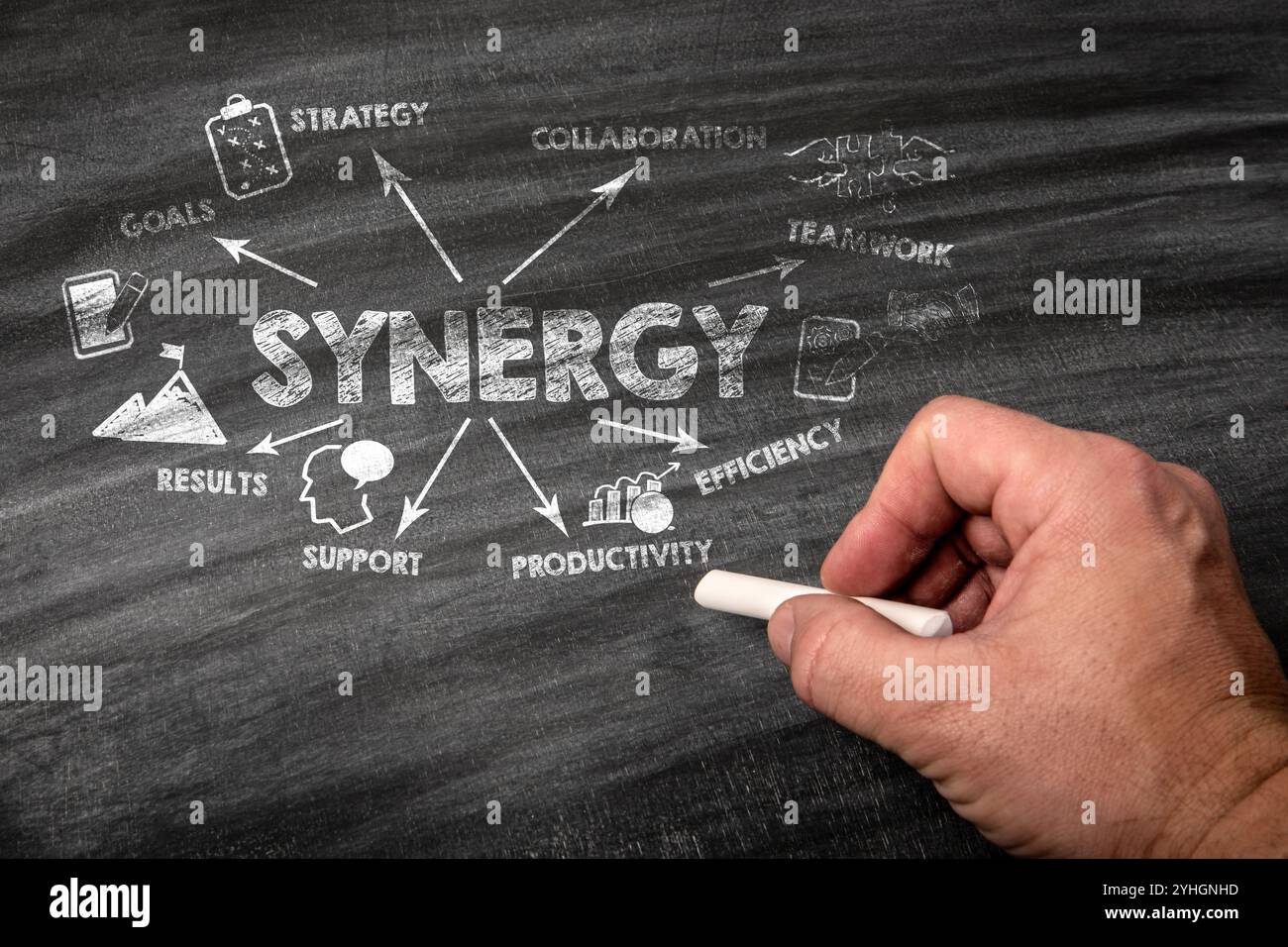 Synergy arrows hi-res stock photography and images - Alamy