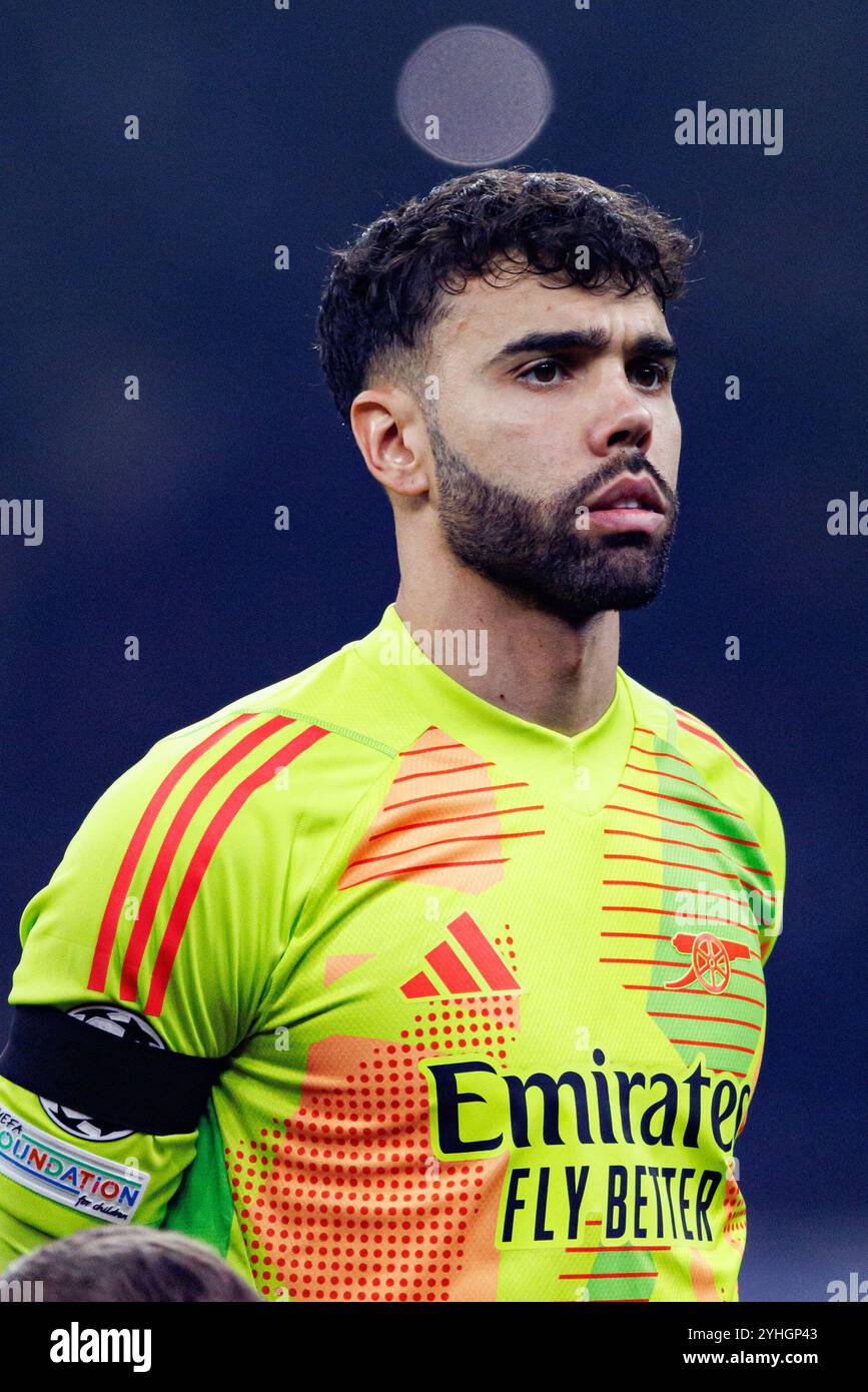 Milan, Italy. 06th Nov, 2024. David Raya (Arsenal FC) seen during the ...