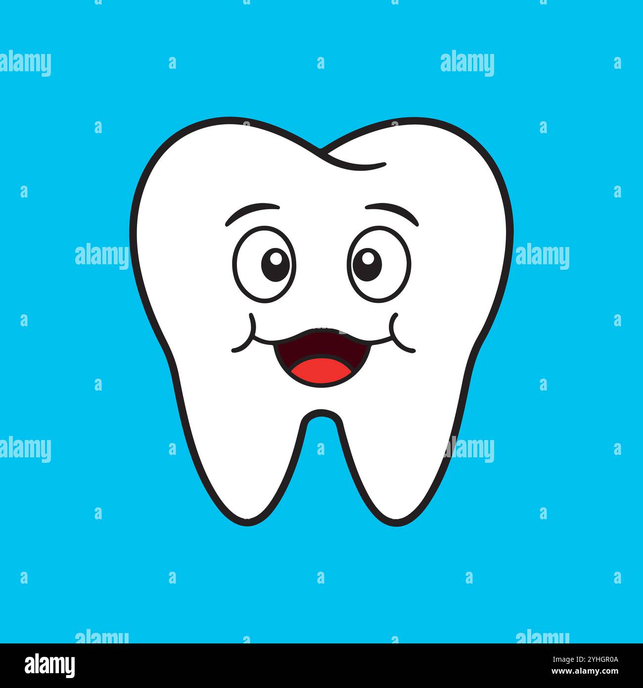 Smiling tooth dental vector cartoon hi-res stock photography and images ...