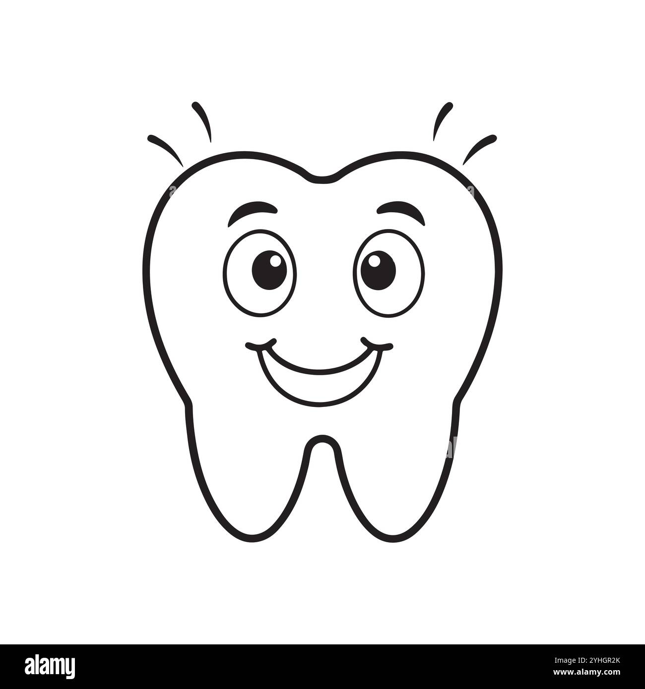 Smiling tooth dental vector cartoon hi-res stock photography and images ...