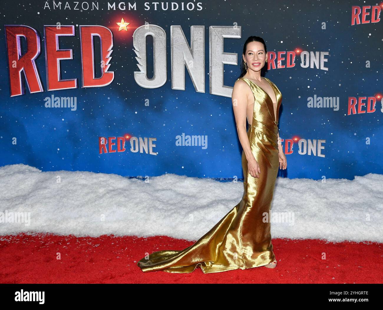 Lucy Liu attends the Amazon MGM Studios premiere of "Red One" at Alice ...