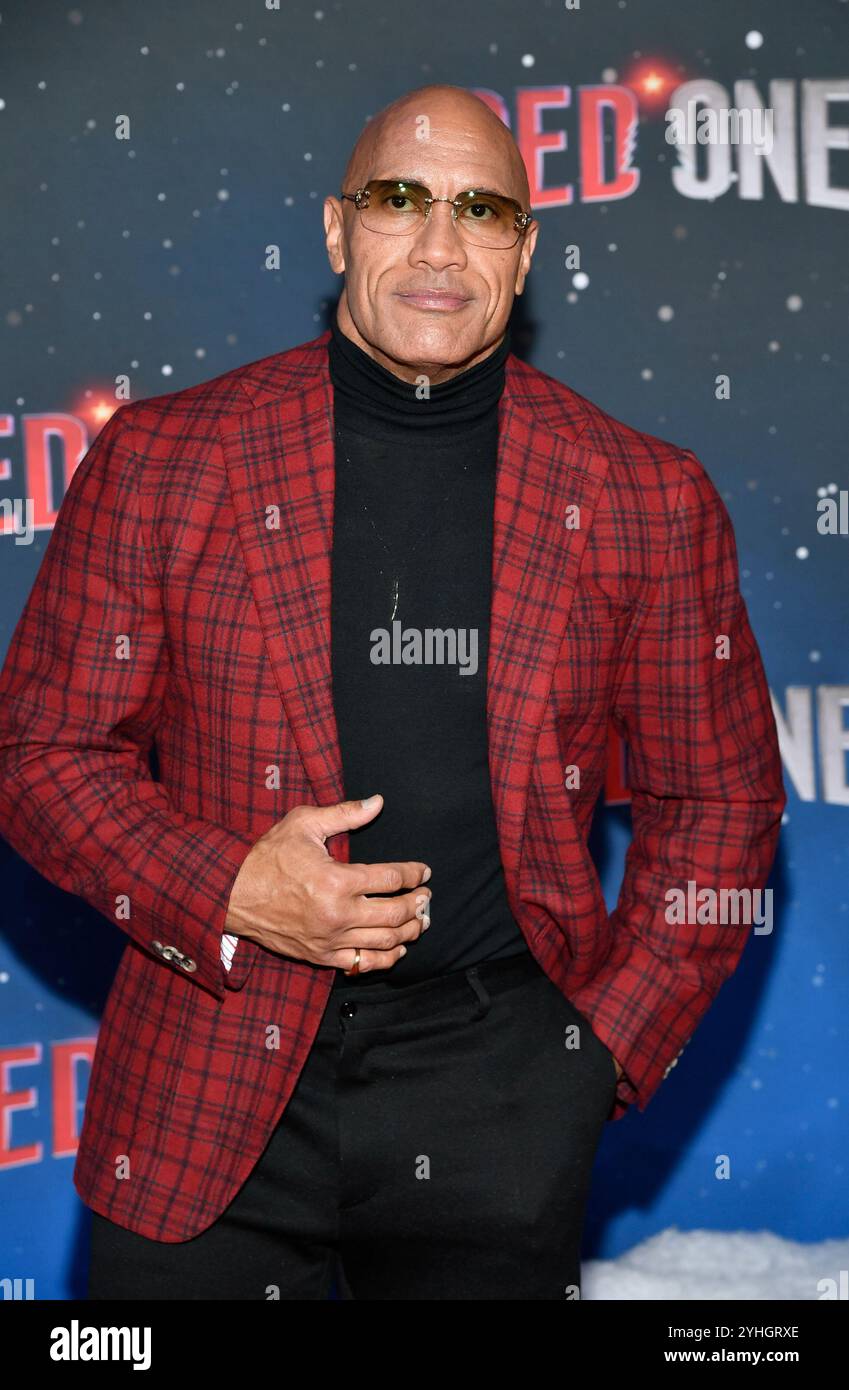 Dwayne Johnson attends the Amazon MGM Studios premiere of "Red One" at ...