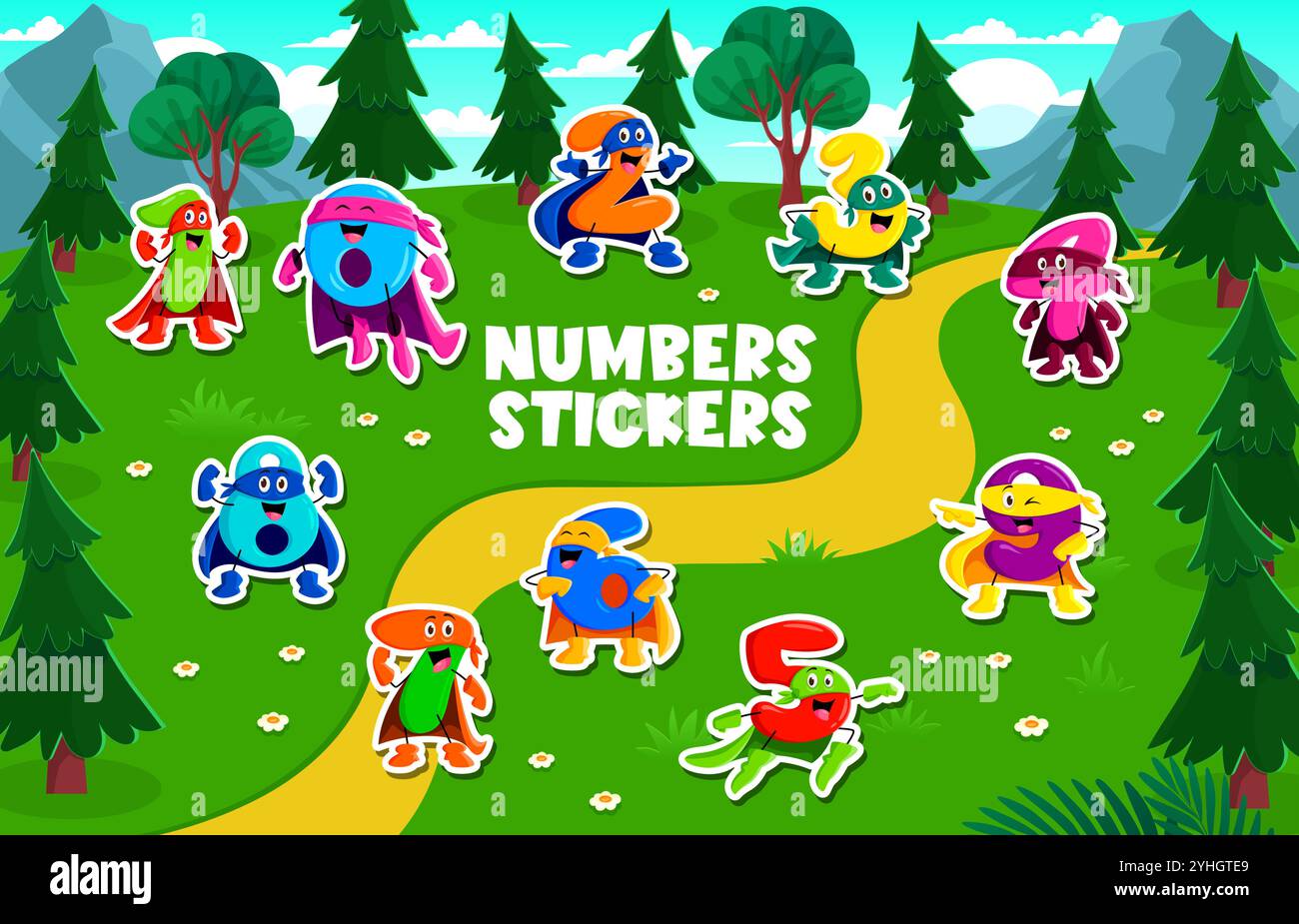 6 9 numbers cartoon hi-res stock photography and images - Alamy