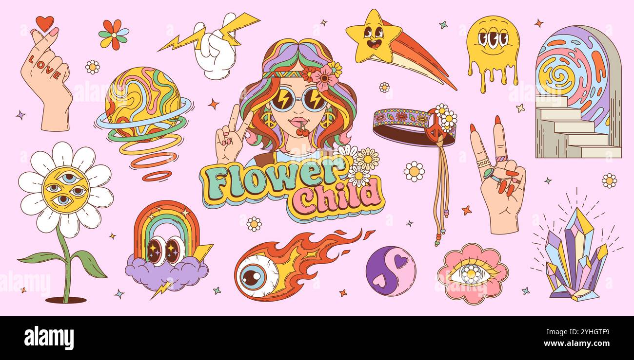 Flower power 1960s hi-res stock photography and images - Alamy