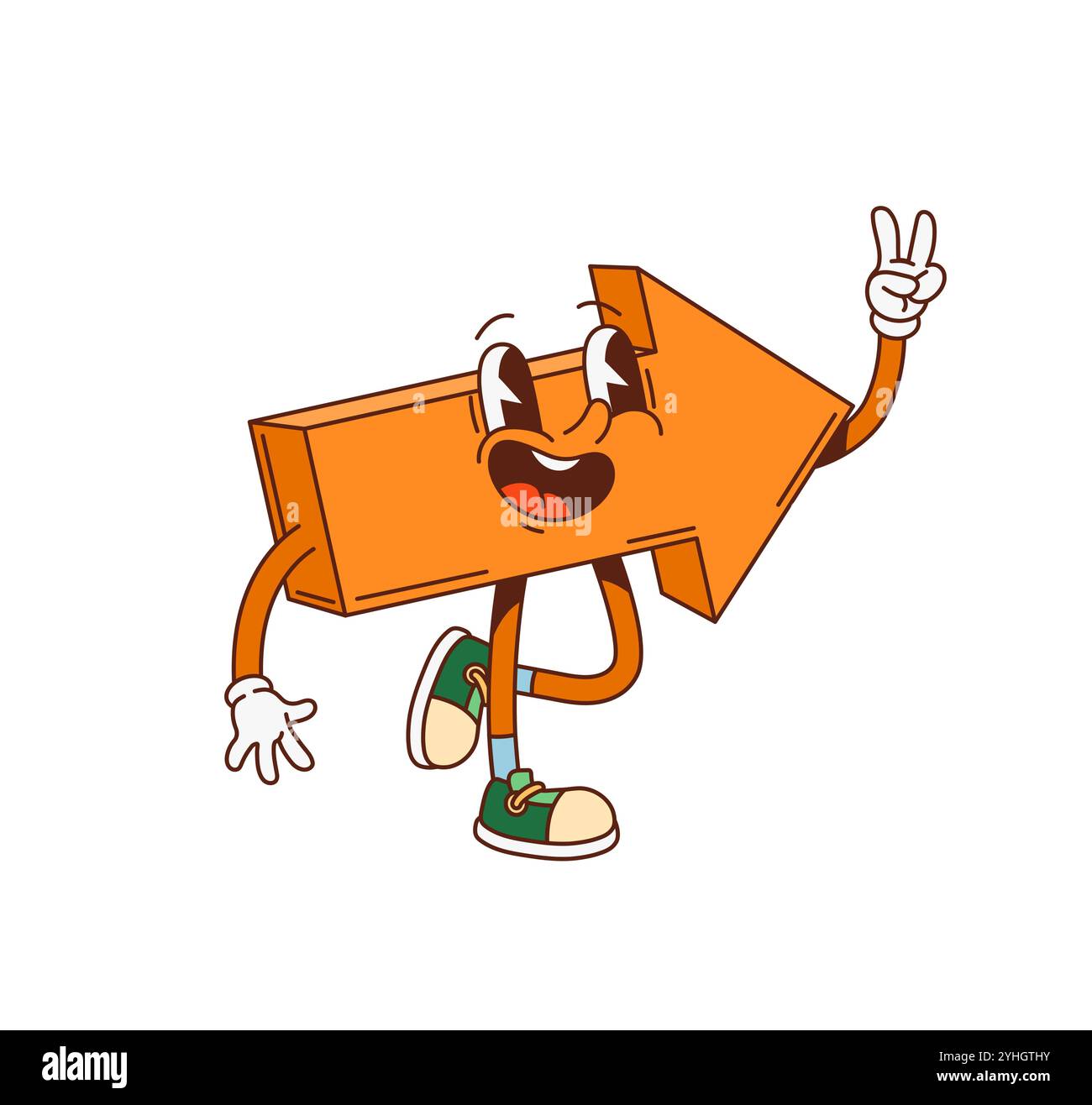 Groovy math arrow geometric figure character. Preschool kids education ...