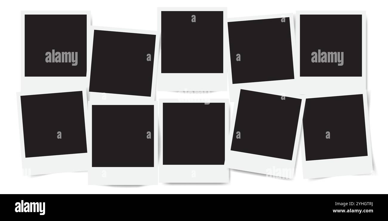 Minimalistic photo layout for geometric frames in wedding albums Stock ...