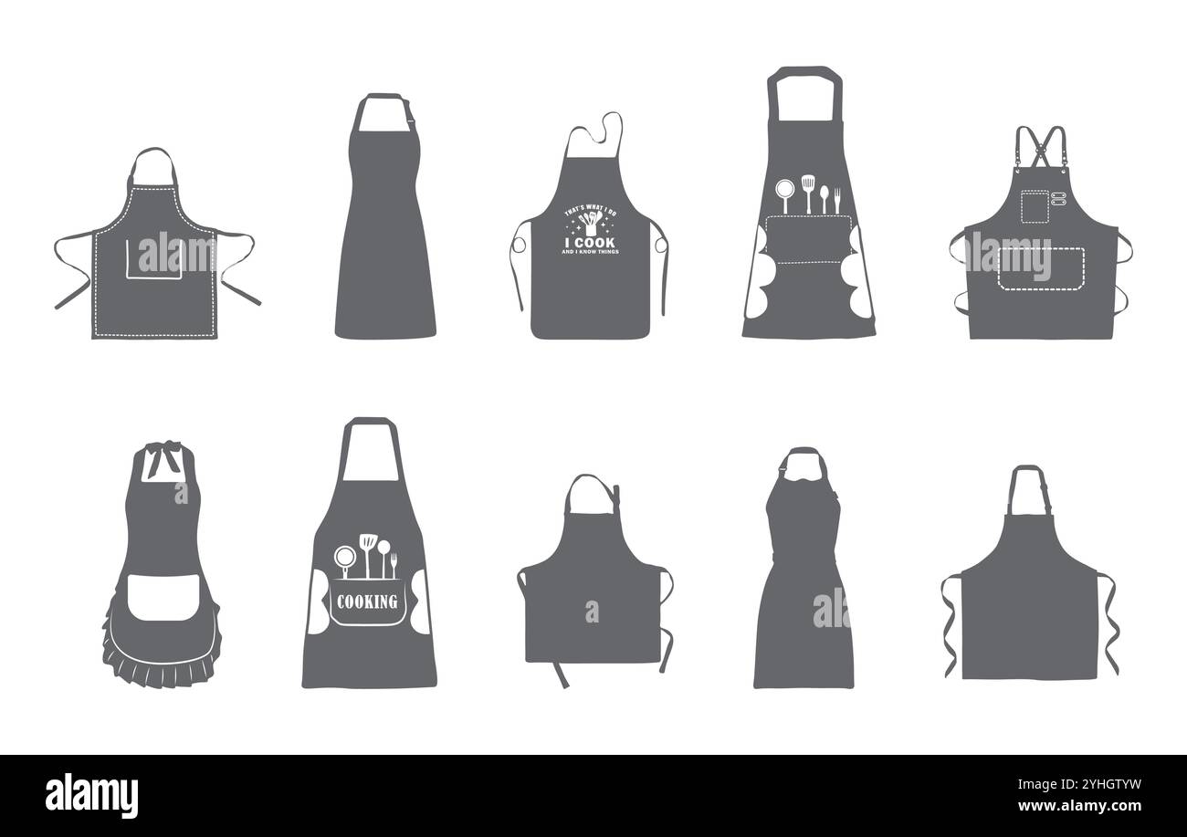 Cooking apron svg, Cooking apron silhouette, Apron silhouette, Apron ...