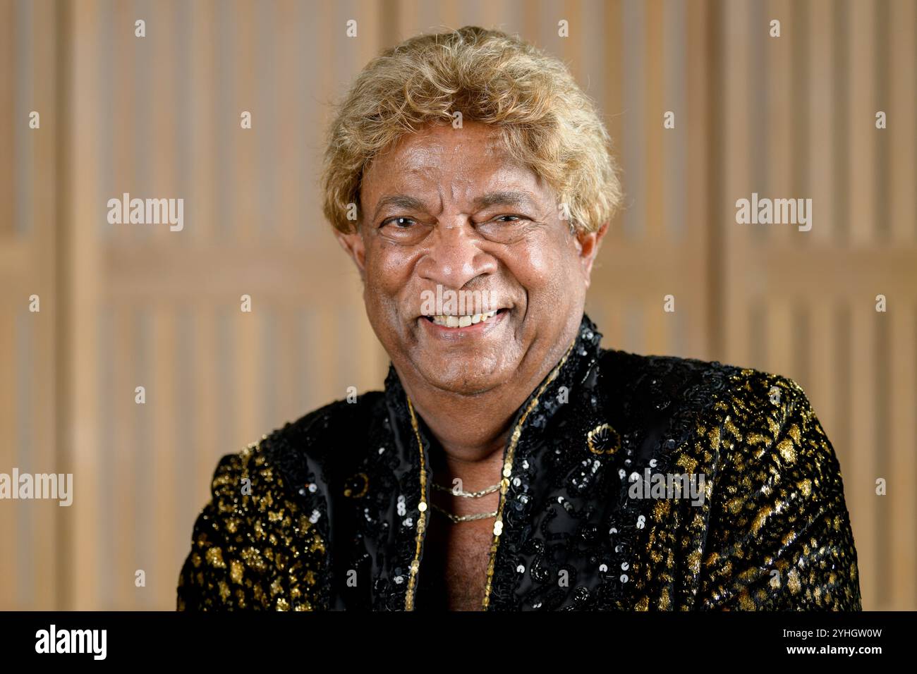 Sydney, Australia. 12th Nov, 2024. Malaysian-born Australian singer Kamahl poses for a portrait ...