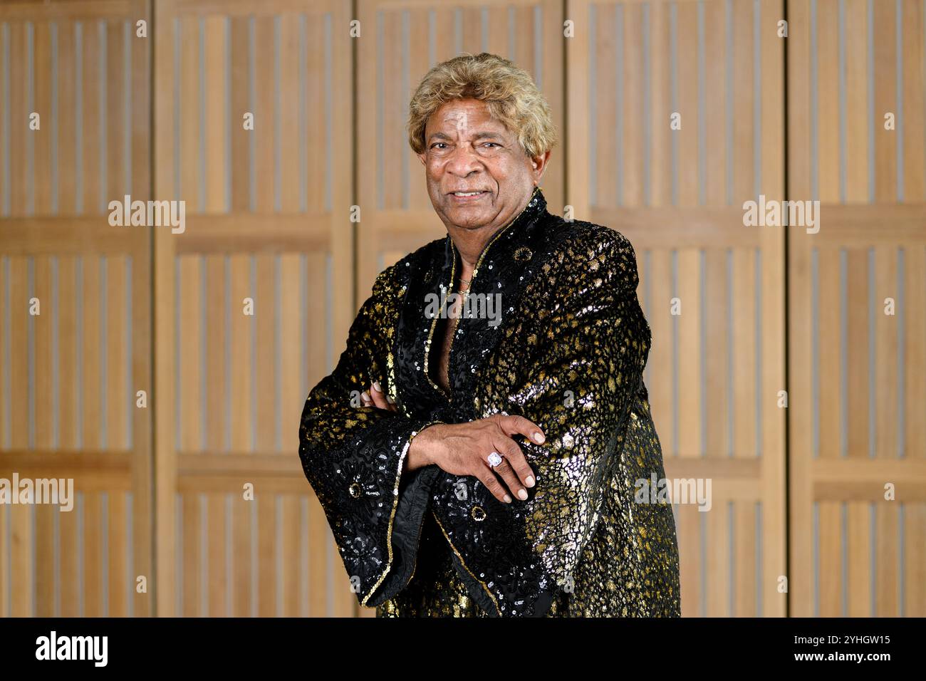 Sydney, Australia. 12th Nov, 2024. Malaysian-born Australian singer Kamahl poses for a portrait ...