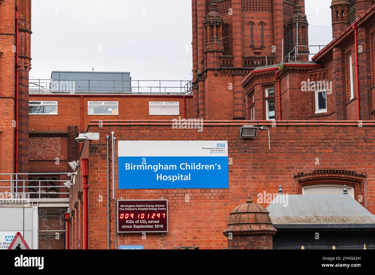 Birmingham, UK – November 11 2024: External signage of the NHS ...