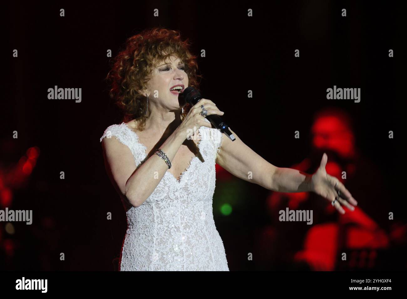 Italian singer Fiorella Mannoia on stage at Teatro Europauditorium ...