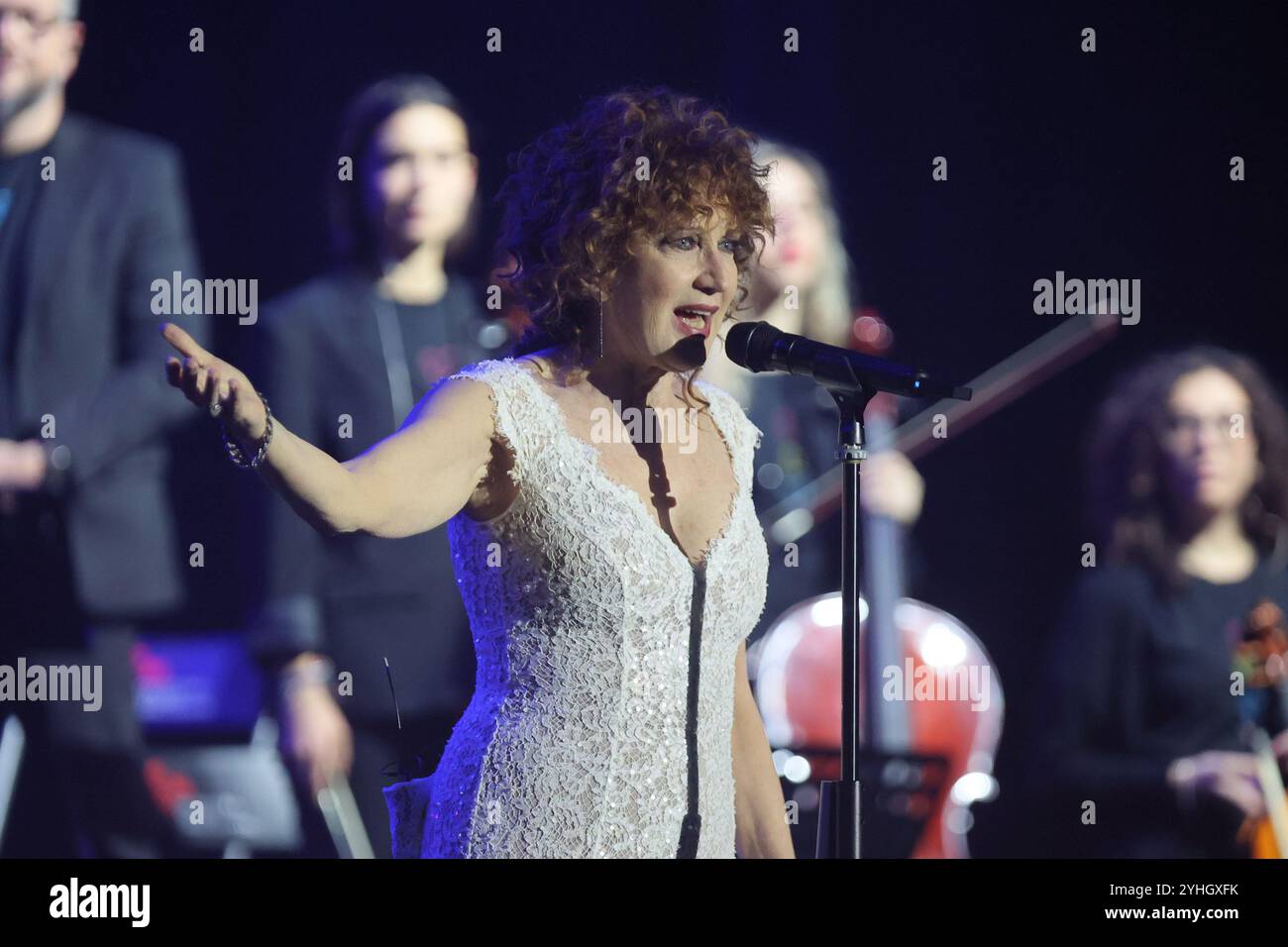 Italian singer Fiorella Mannoia on stage at Teatro Europauditorium ...
