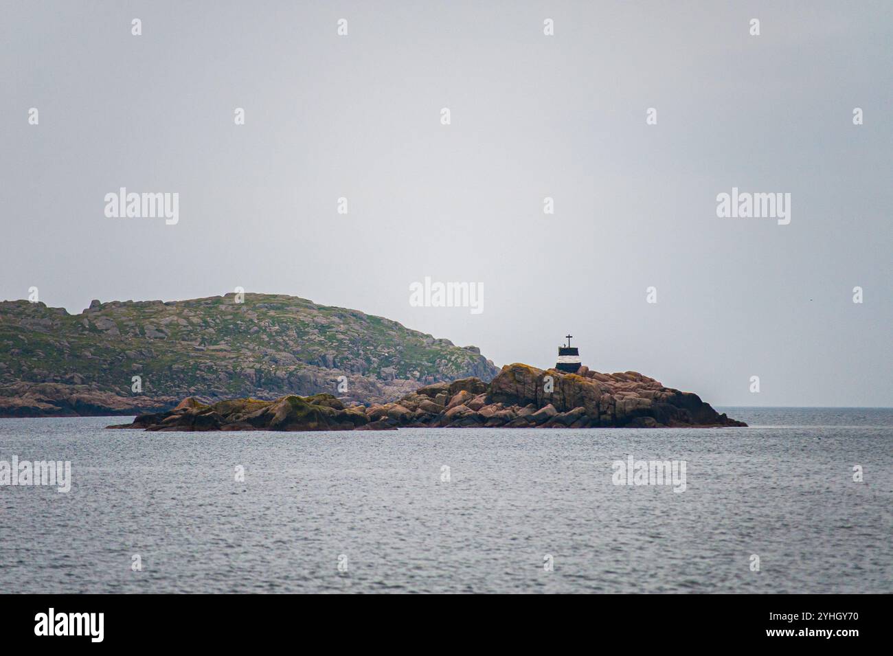 Old navigational mark on a skerry Stock Photo - Alamy