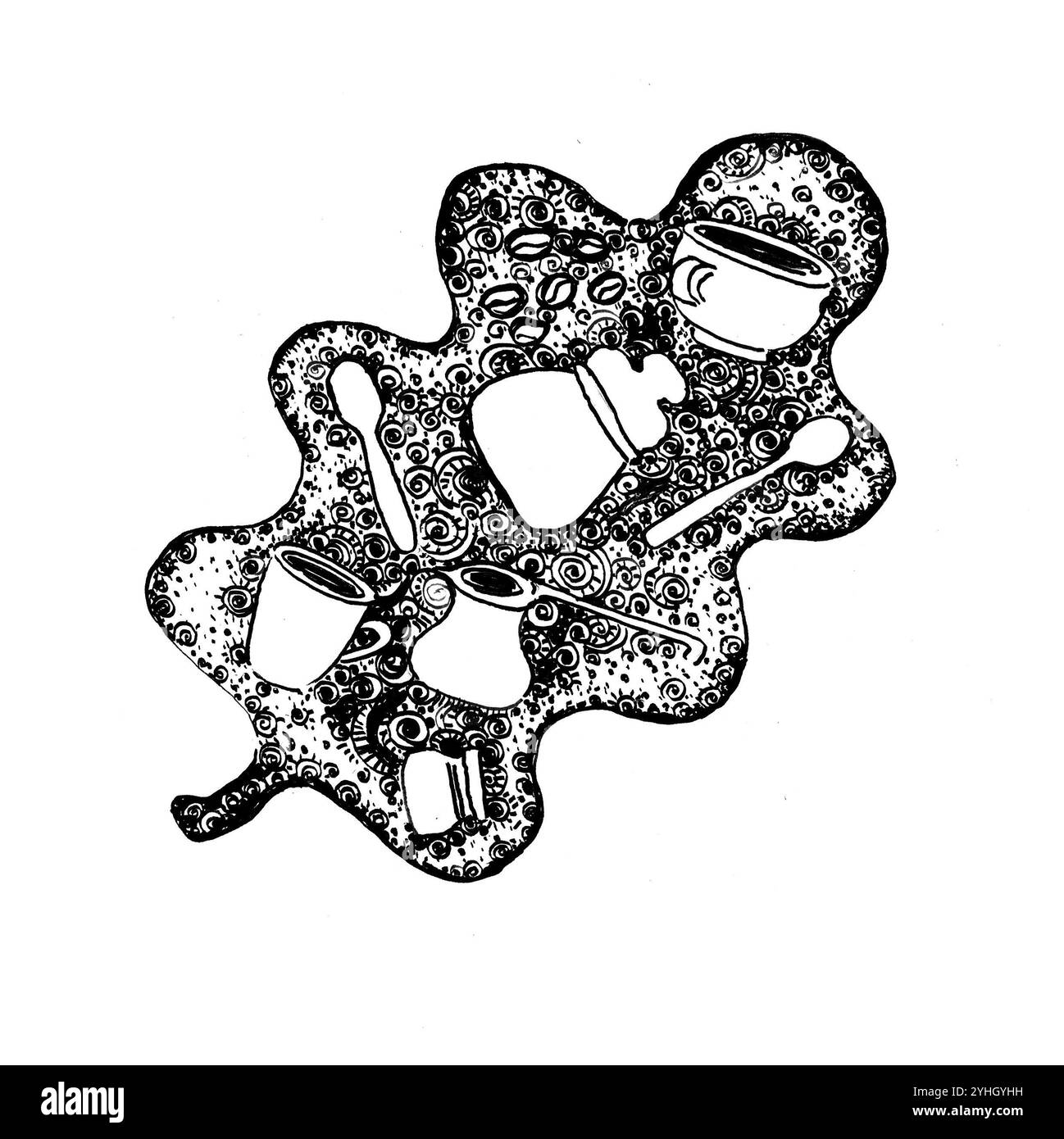 Leaf cups Black and White Stock Photos & Images - Alamy