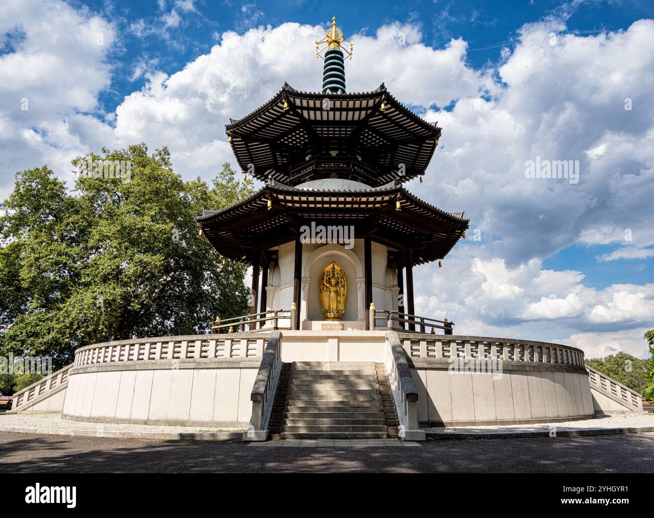 London, England - August 2023: The London Peace Pagoda Stock Photo - Alamy