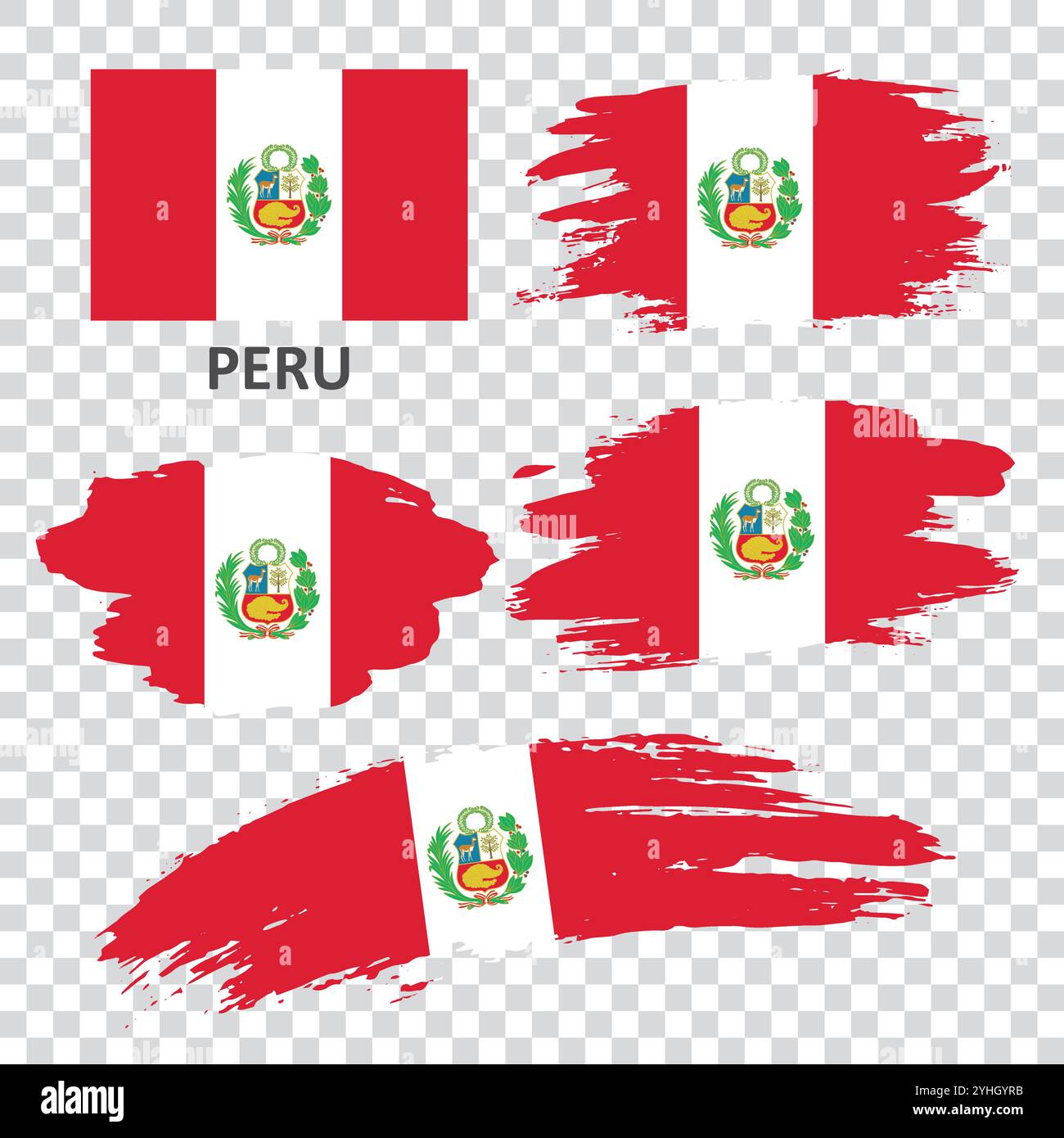 Set of flags of Peru Stock Vector Image & Art - Alamy
