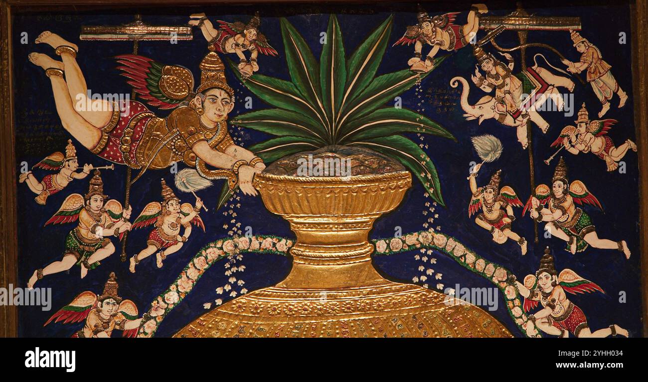 Amrita Kalasha -pot Of Nectar-. Pot Of Eternity Depicted In Painting ...