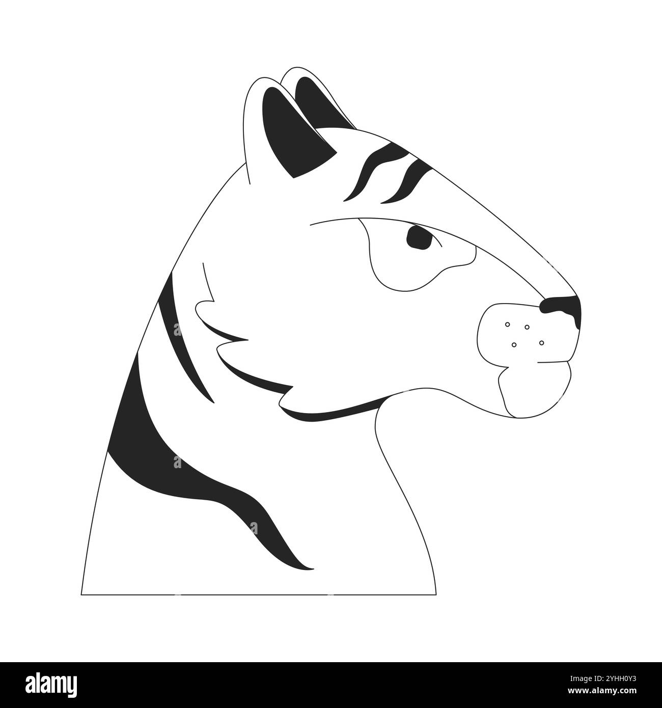 Endangered white tiger Stock Vector Images - Alamy